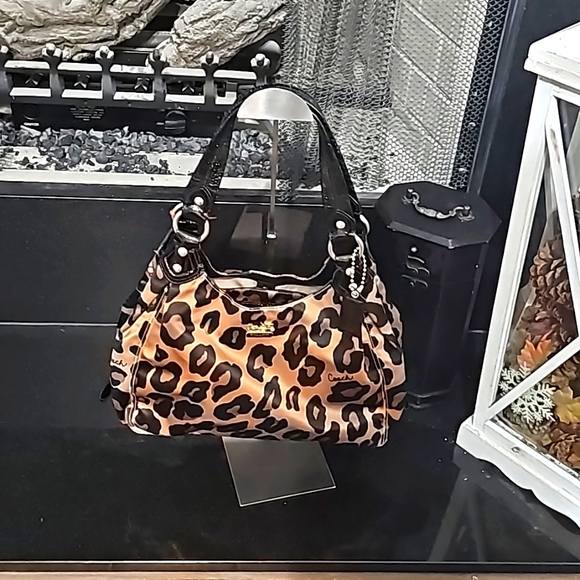 Coach | Bags | Coach Madison Ocelot Leopard 5555 Shoulder Handbag ...